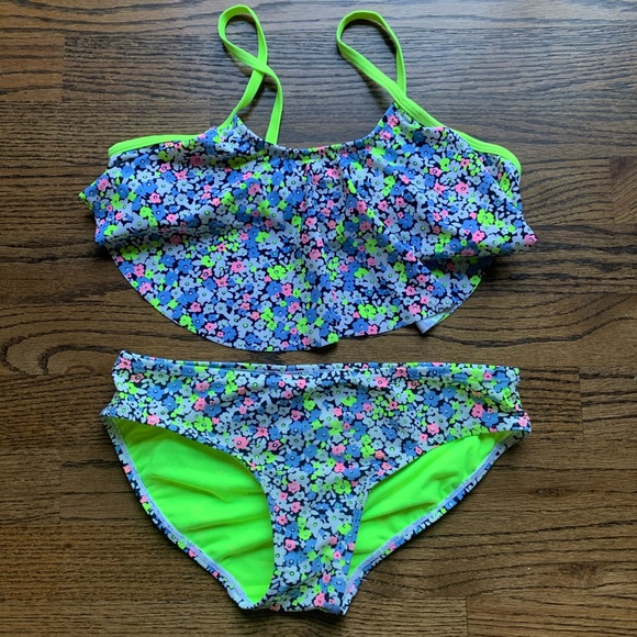 Old Navy Swim Floral Girls Bikini Set Poshmark